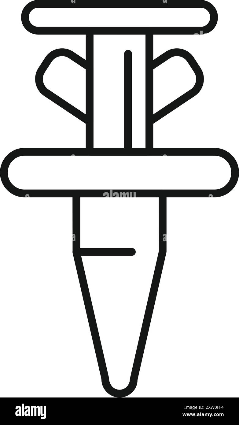 Icon of a rivet gun pulling a metal fastener, holding construction ...