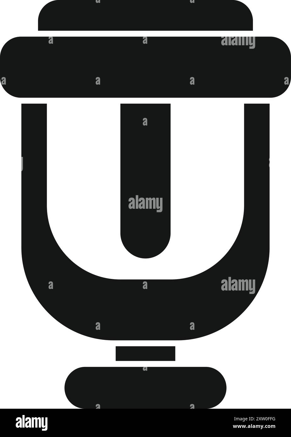Simple icon of a fire sprinkler system, essential for building safety ...