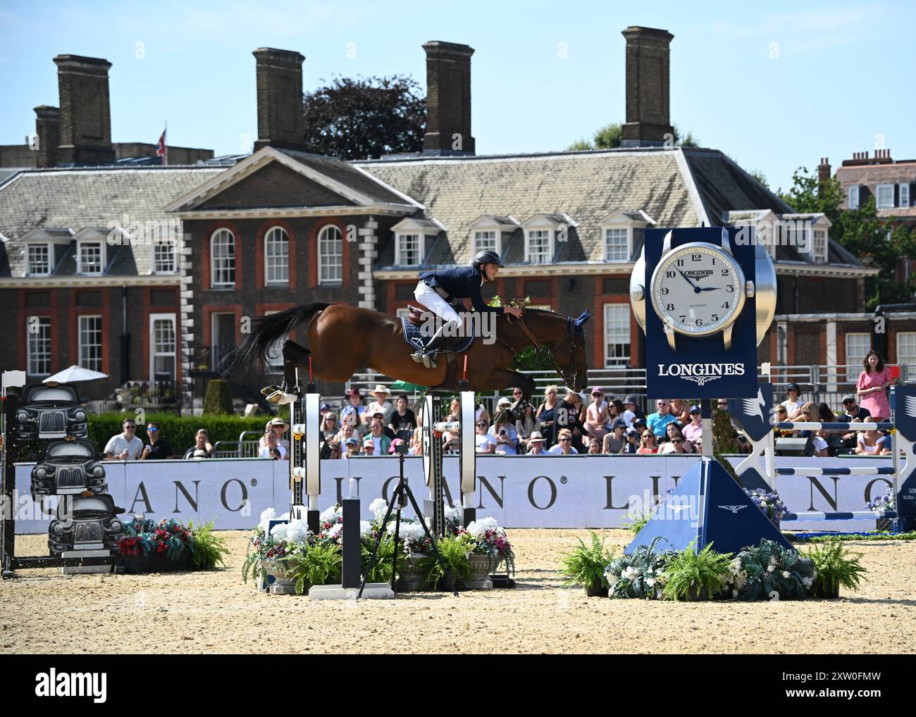 LONDON, ENGLAND: 16th August 2024: Harry Allen competed in two phases ...