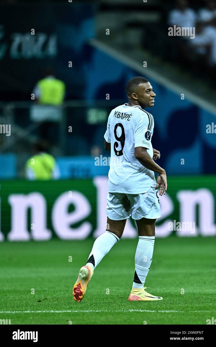WARSAW, POLAND - AUGUST 14: Kylian Mbappe of Real Madrid during the ...