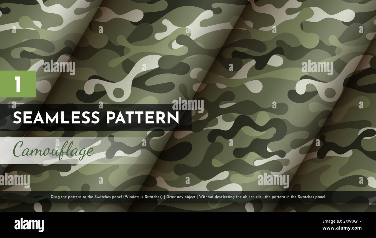 Seamless Camouflage Pattern. War Illustration. Traditional Military ...