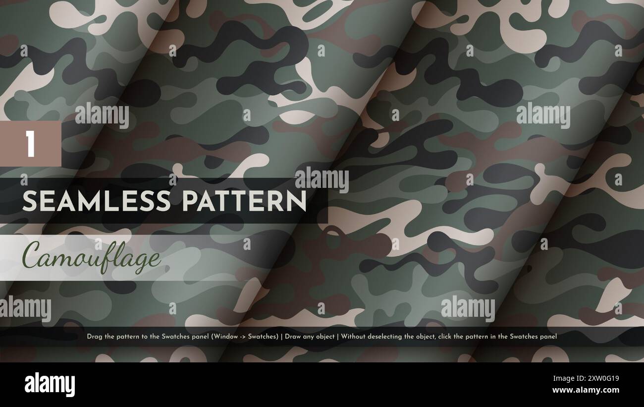 Seamless Camouflage Pattern. War Illustration. Traditional Military ...
