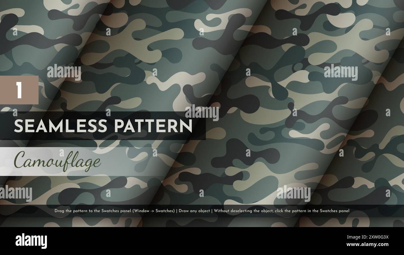 Seamless Camouflage Pattern. War Illustration. Traditional Military ...