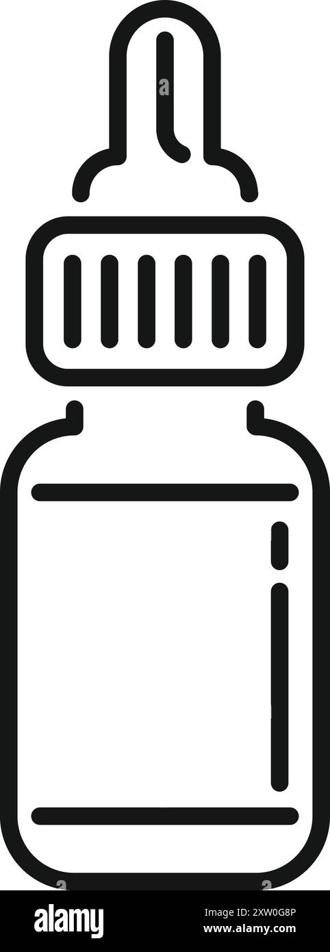 Simple medical dropper bottle is dispensing liquid medicine Stock ...