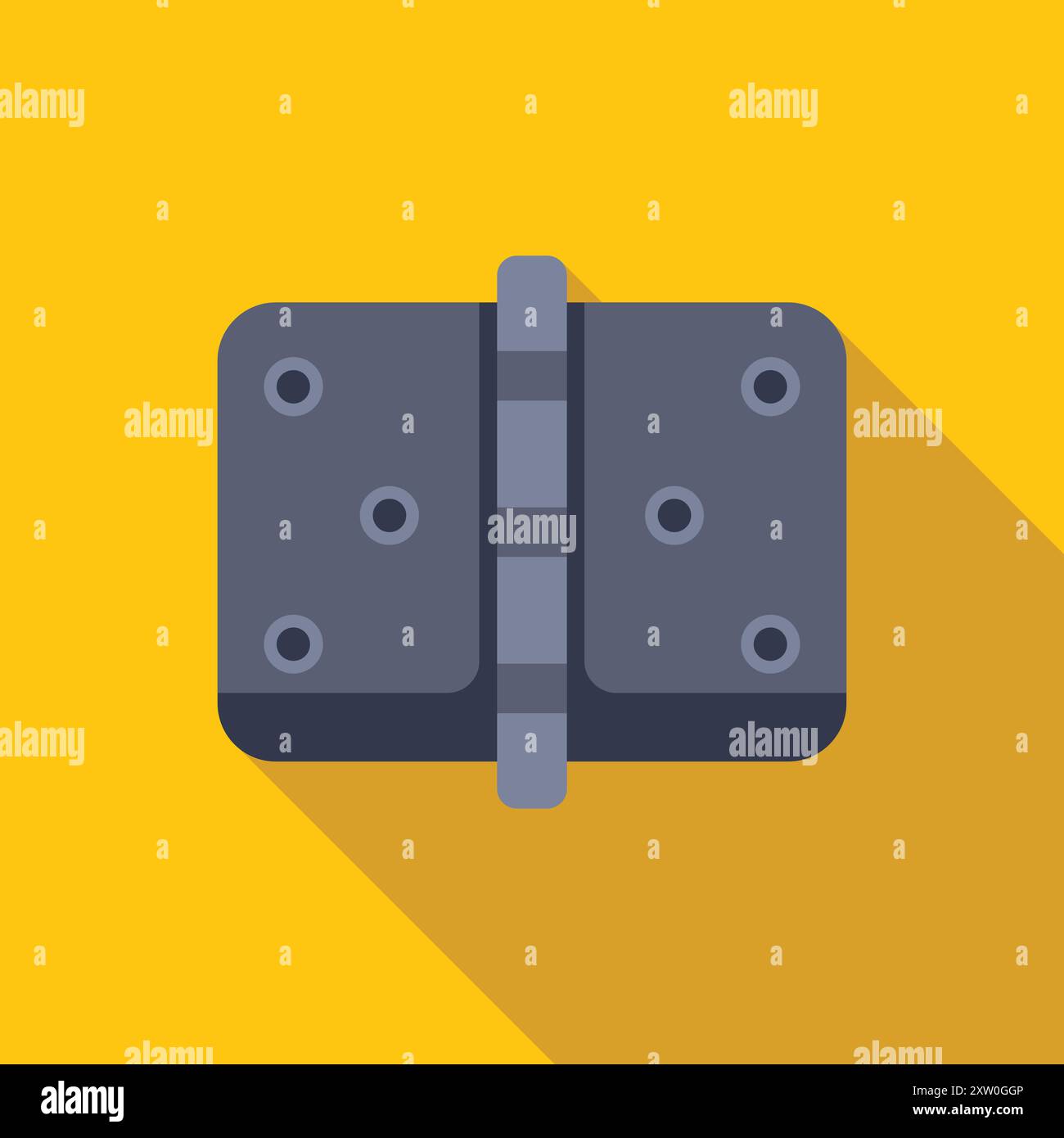 Simple vector illustration of a door hinge, often used in construction ...