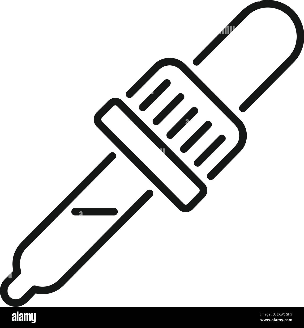 Black outline icon of a pipette, a common tool in laboratories Stock ...