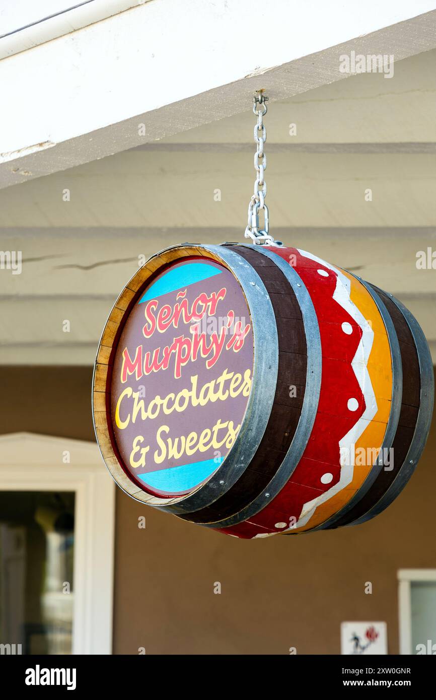 Sign for Senor Murphy's Chocolate and Sweets shop at Plaza Don Luis ...