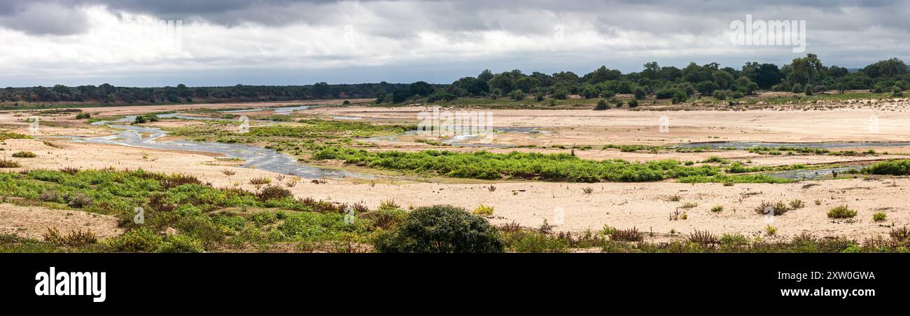 South Africa, Kruger National Park, Letaba River from Letaba rest camp ...