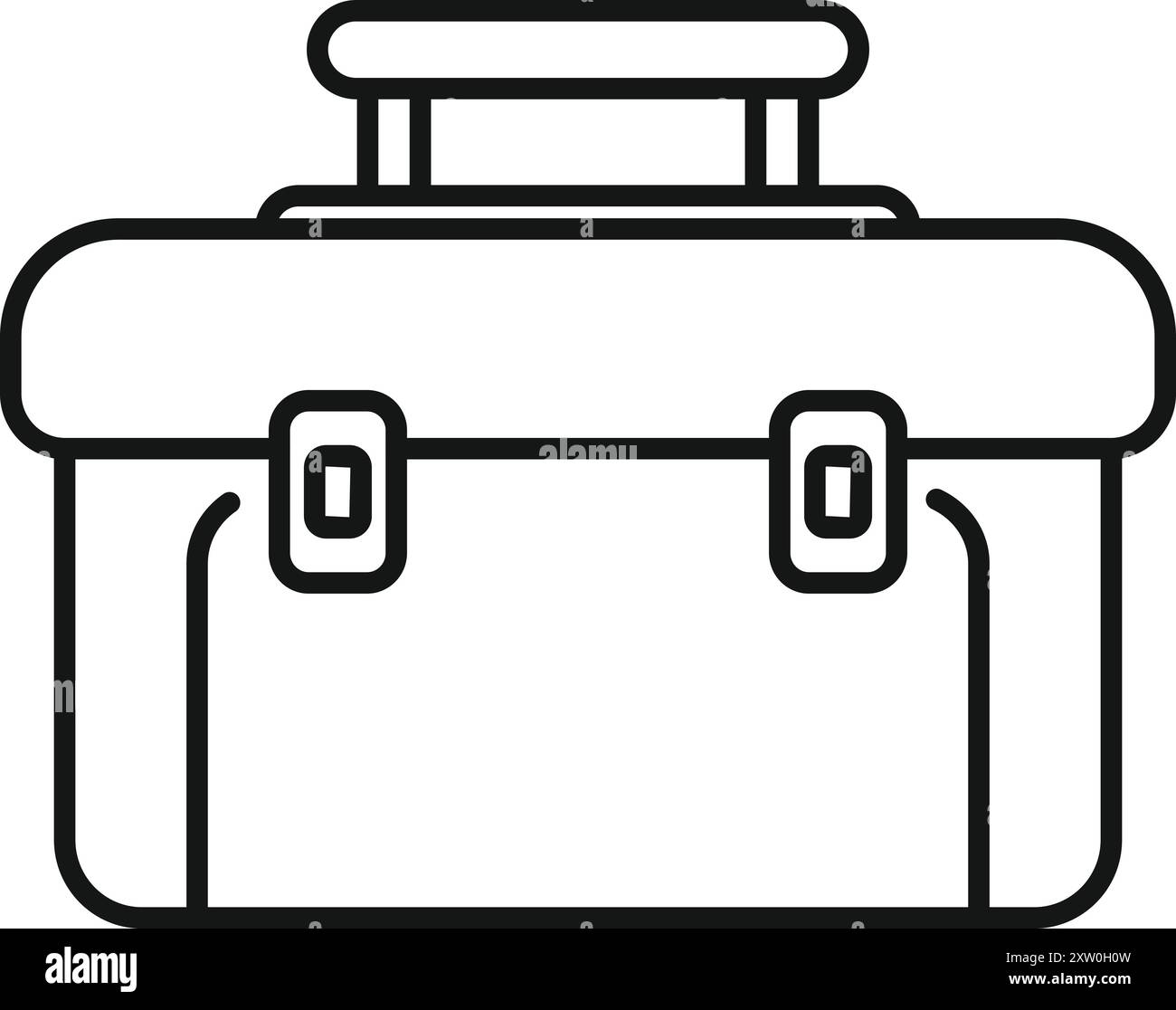Simple and minimal line drawing of a tool box, evoking concepts of ...