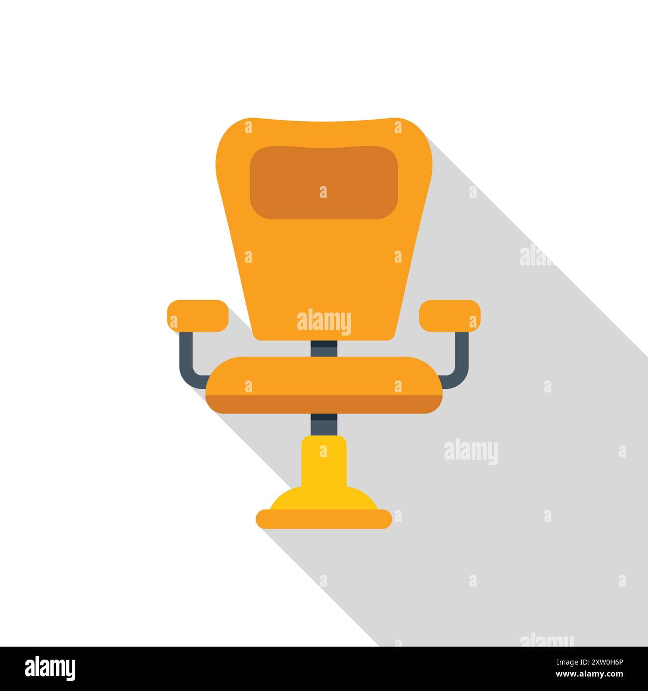 Modern barber chair icon in flat style, isolated on white background ...