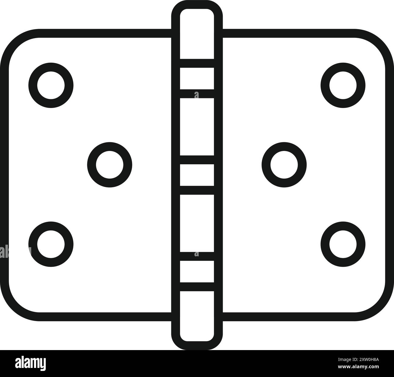 Black linear door hinge icon, simple silhouette of furniture hardware Stock Vector Image & Art ...