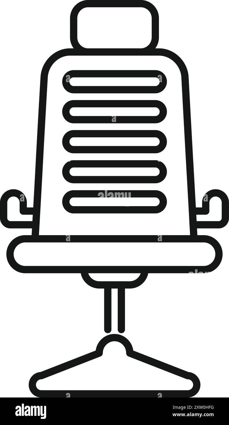 Simple line drawing of an office chair, perfect for representing office ...