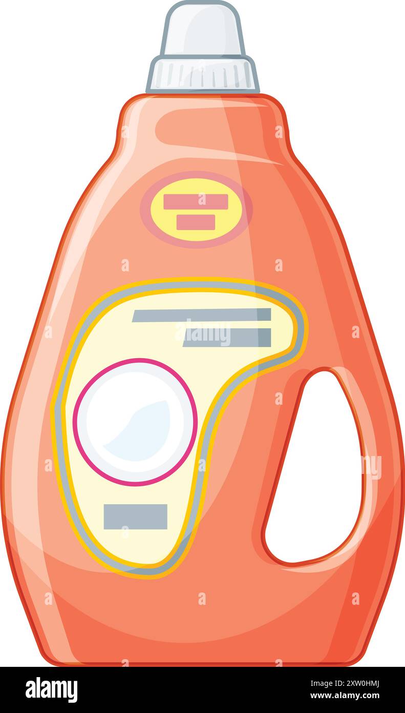 Cartoon detergent bottle with blank label for adding your own design ...