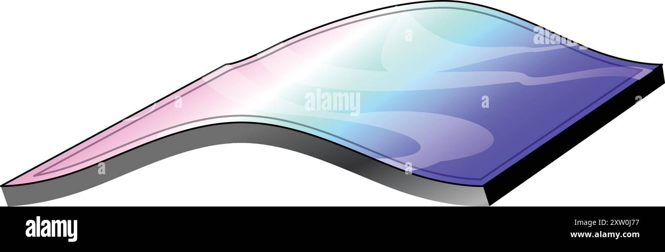 Flexible display phone bending over showing the modern technology in a ...