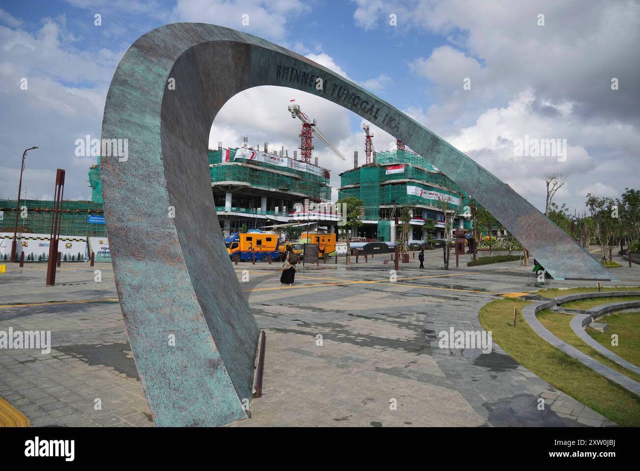 A construction site is seen in the new capital city in its future ...