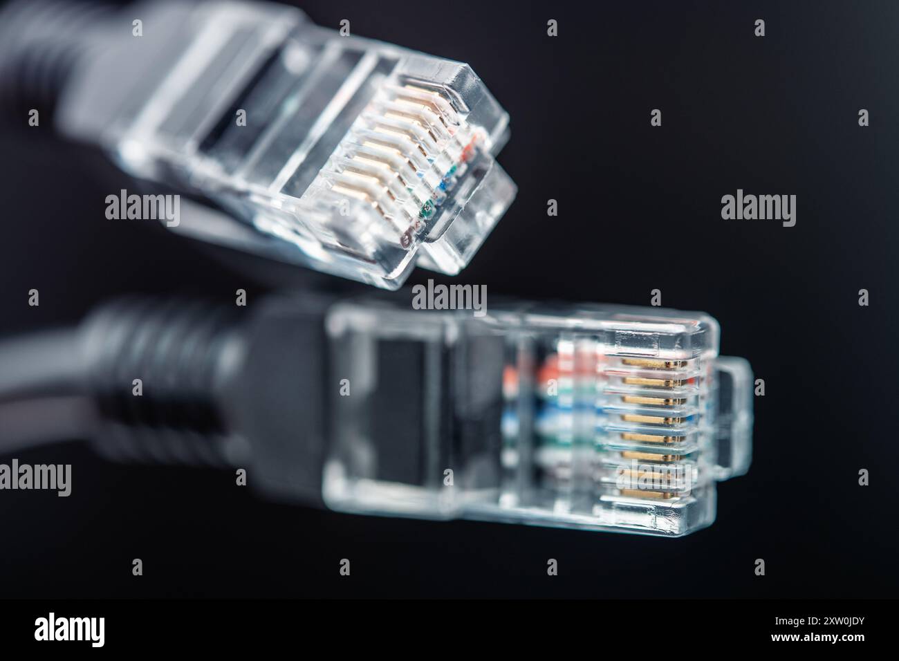 Two Ethernet connectors are displayed prominently, illustrating ...