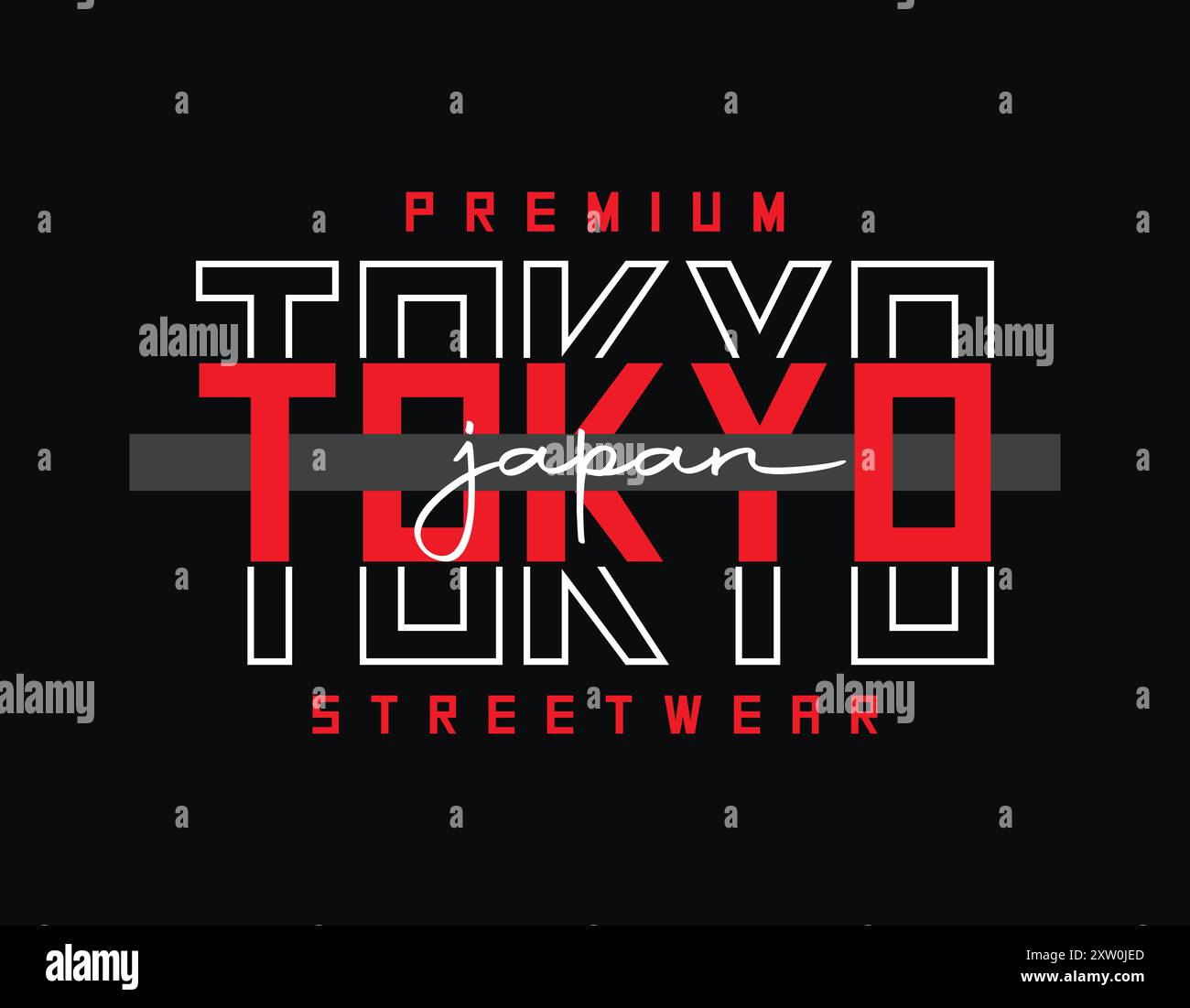 Tokyo vector illustration with typography for t shirt design, tokyo t ...