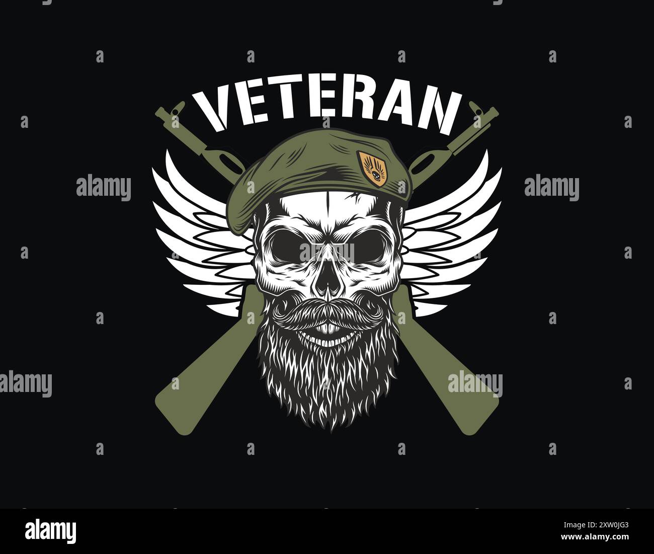 veteran concept vector illustrations for t shirt poster and more ...