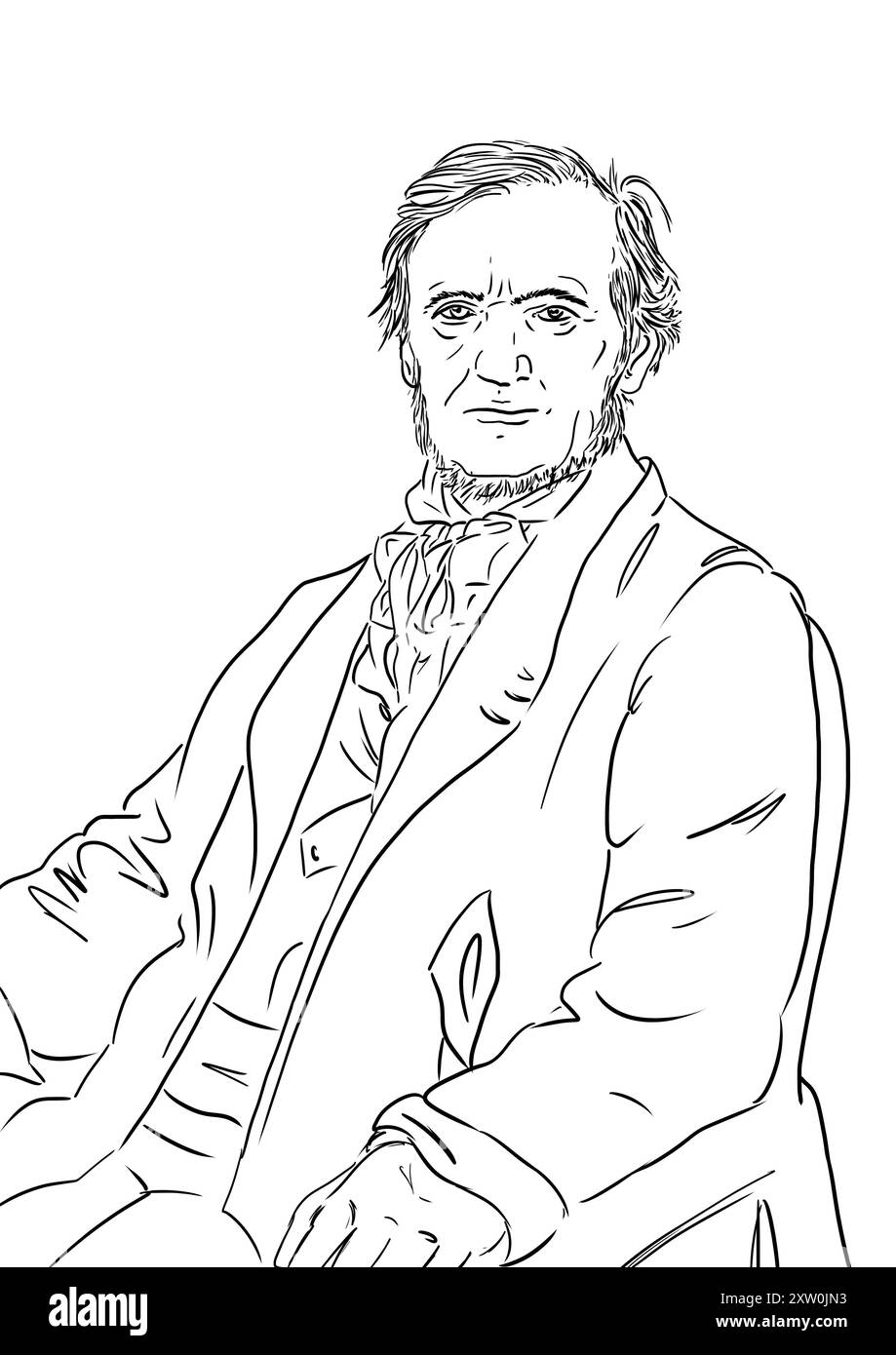 Portrait of Richard Wagner, famous composer and musician Stock Photo ...