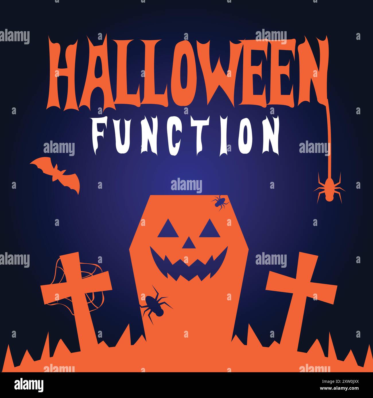 Halloween Function Poster, Banner vector design Stock Vector Image ...