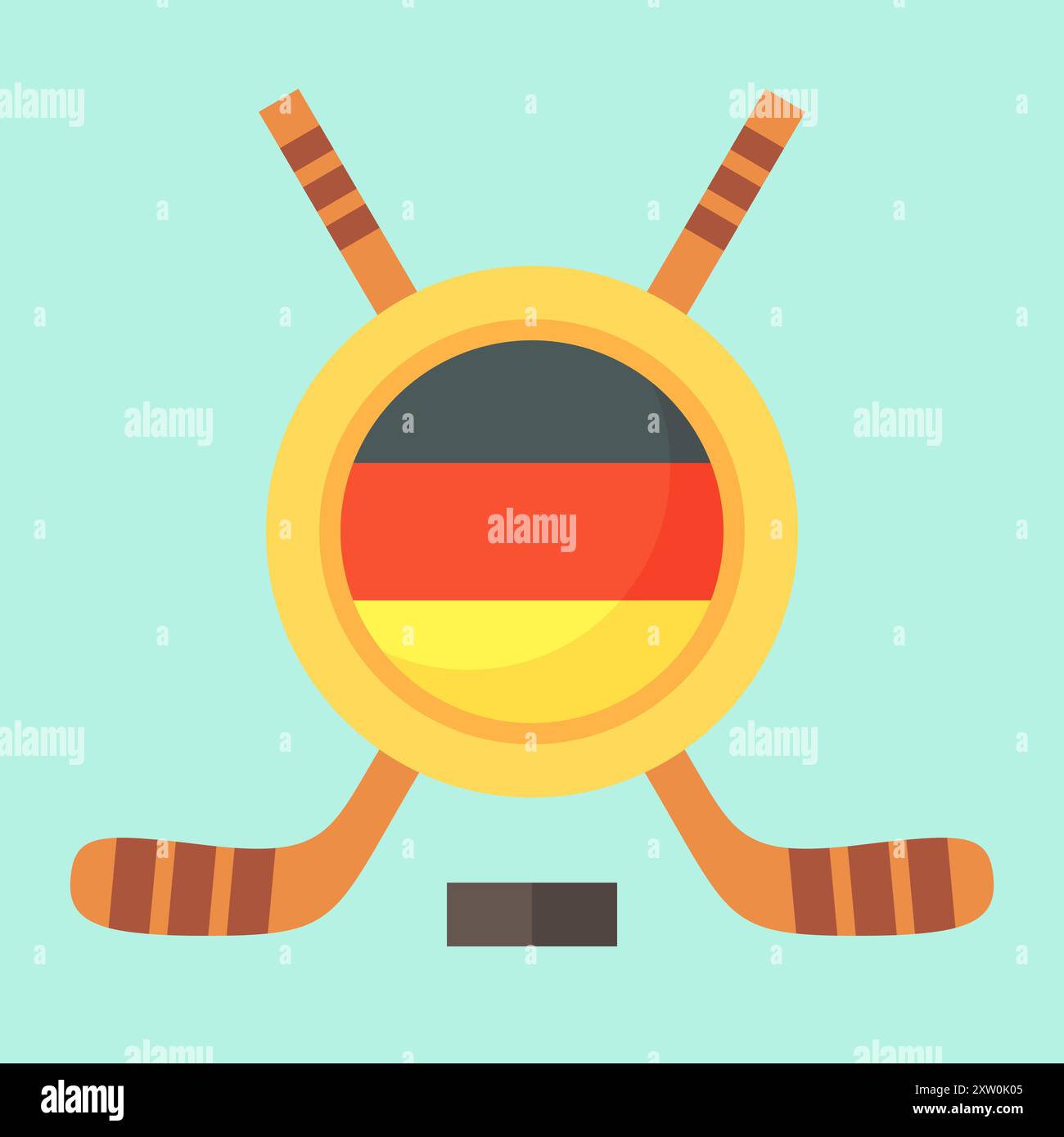 Universal symbol for international hockey tournament (championship, cup ...