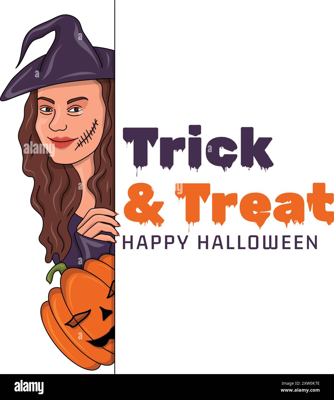 Halloween poster vector illustration Stock Vector Images - Alamy