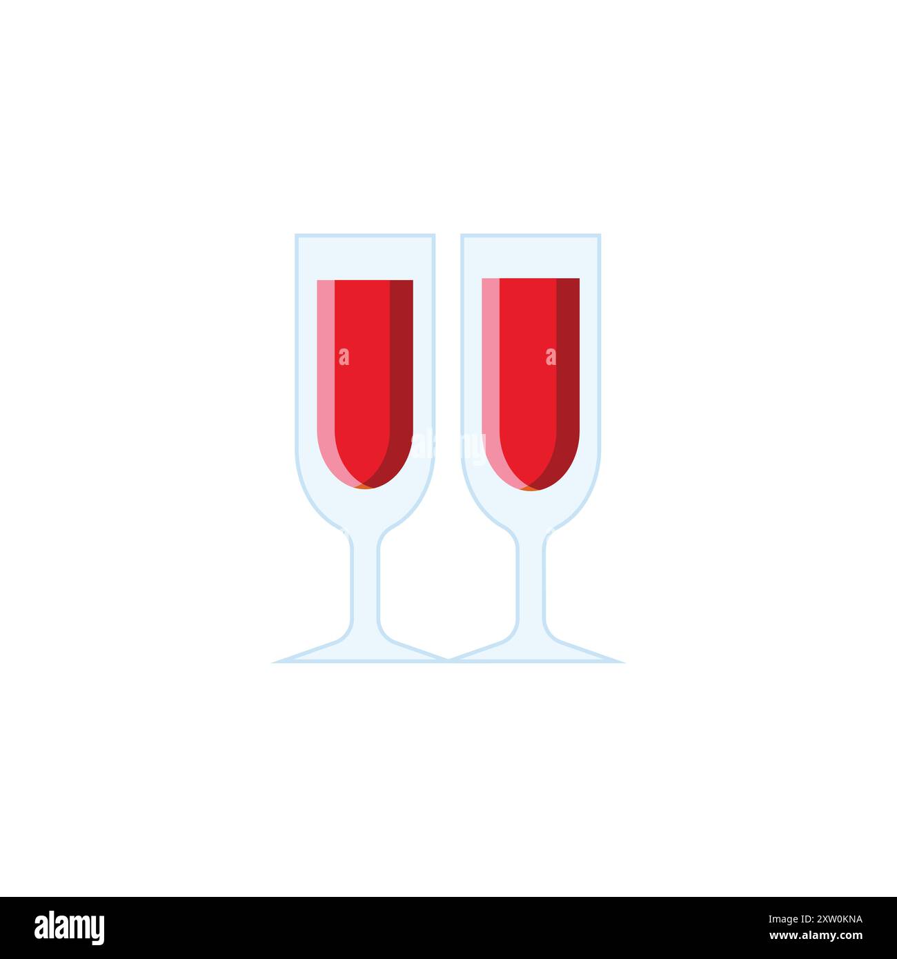 Set transparent wine glasses on Stock Vector Images - Alamy