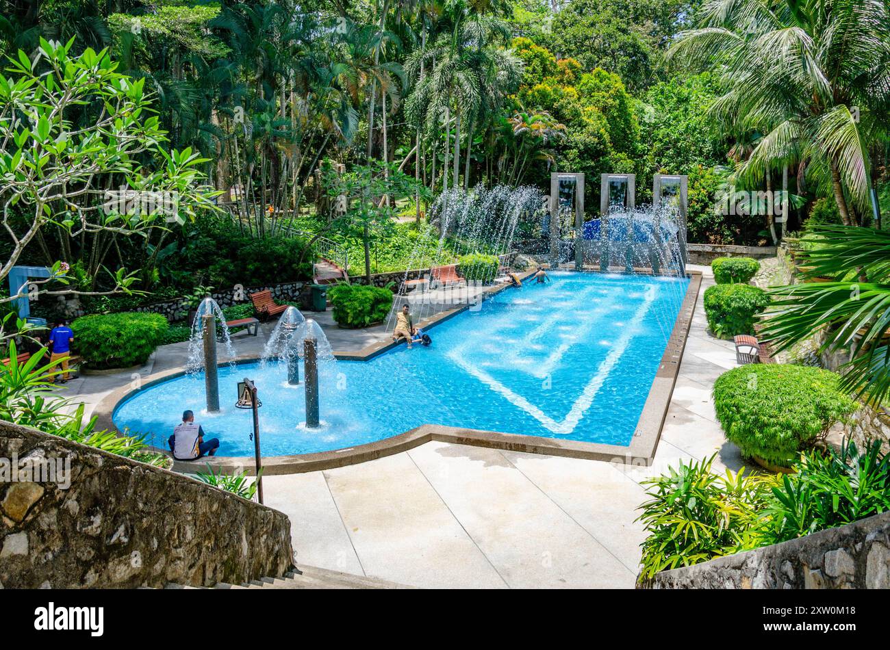 Swimming pool at The Penang Municipal Park or Youth Park in George Town ...