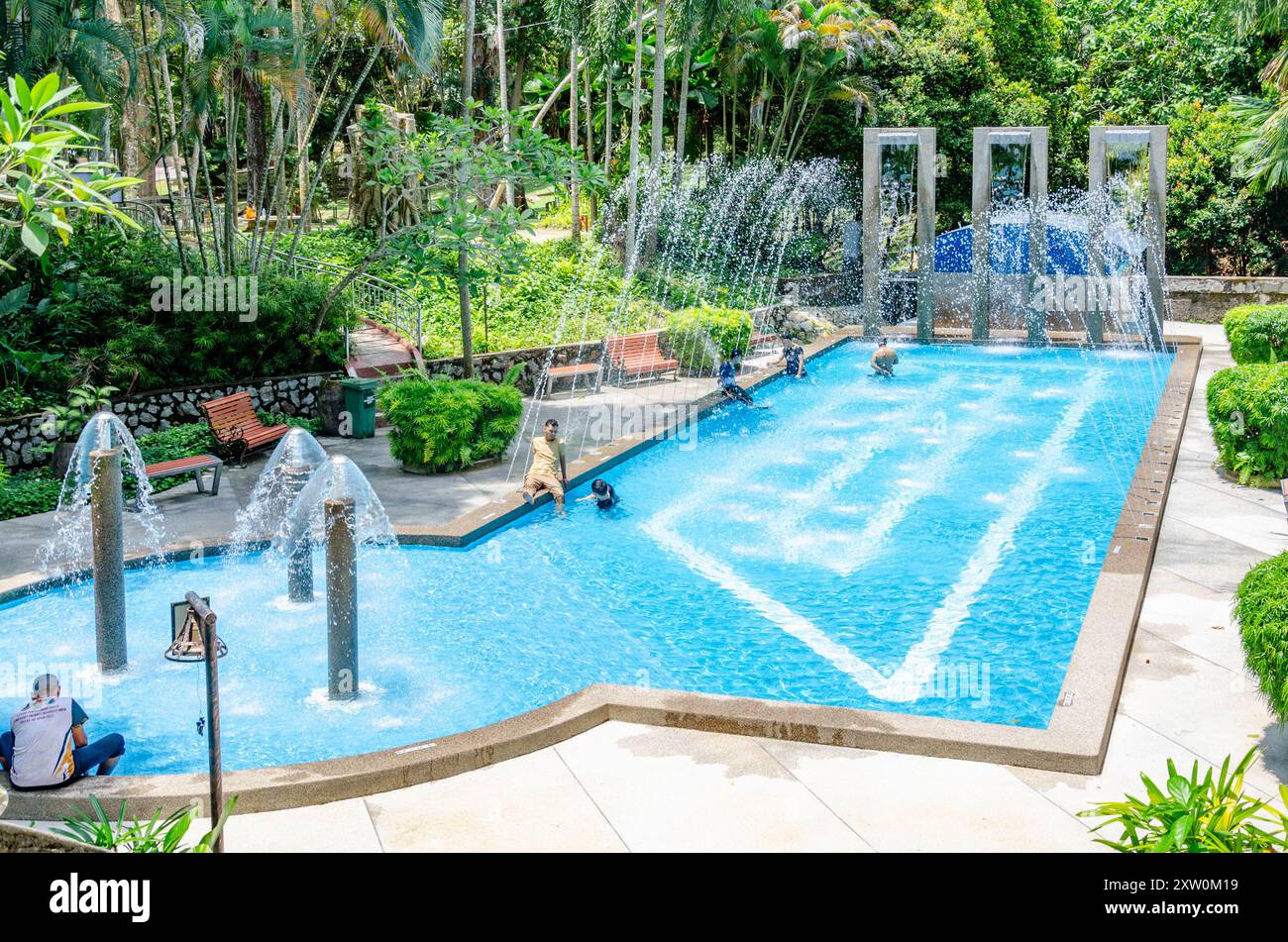 Swimming pool at The Penang Municipal Park or Youth Park in George Town ...