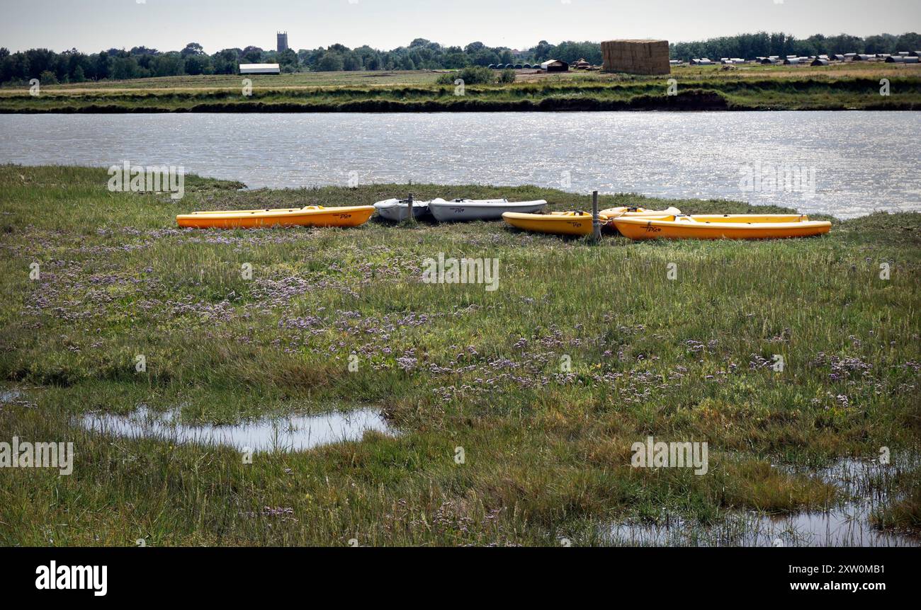 river blyth divides marshes between southwold and walberswick suffolk ...
