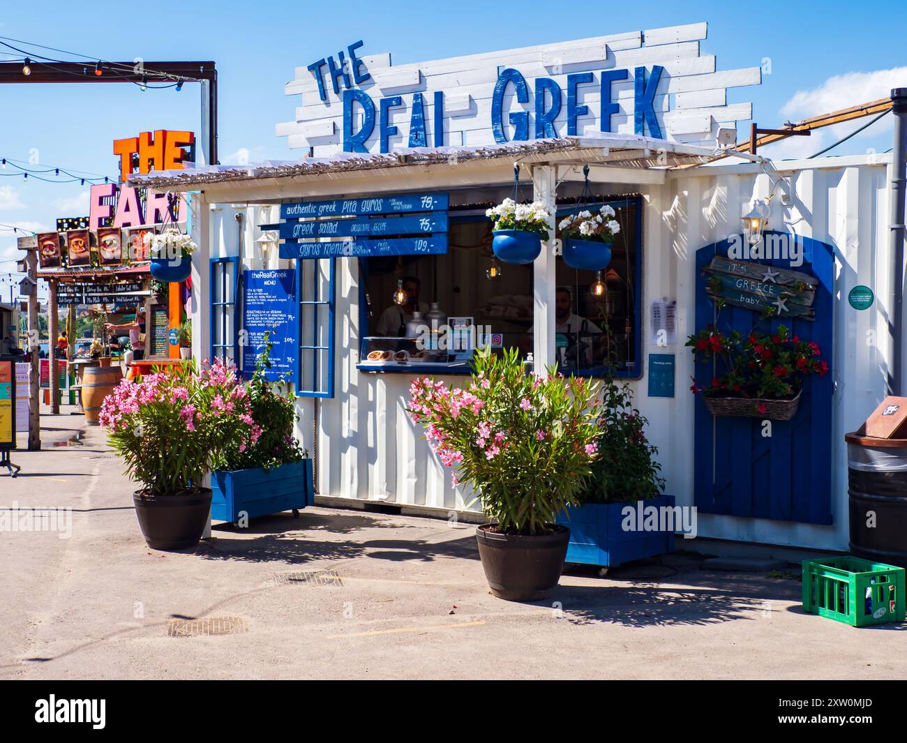 Copenhagen, Denmark - July 2021: Reffen - Copenhagen Street Food area ...