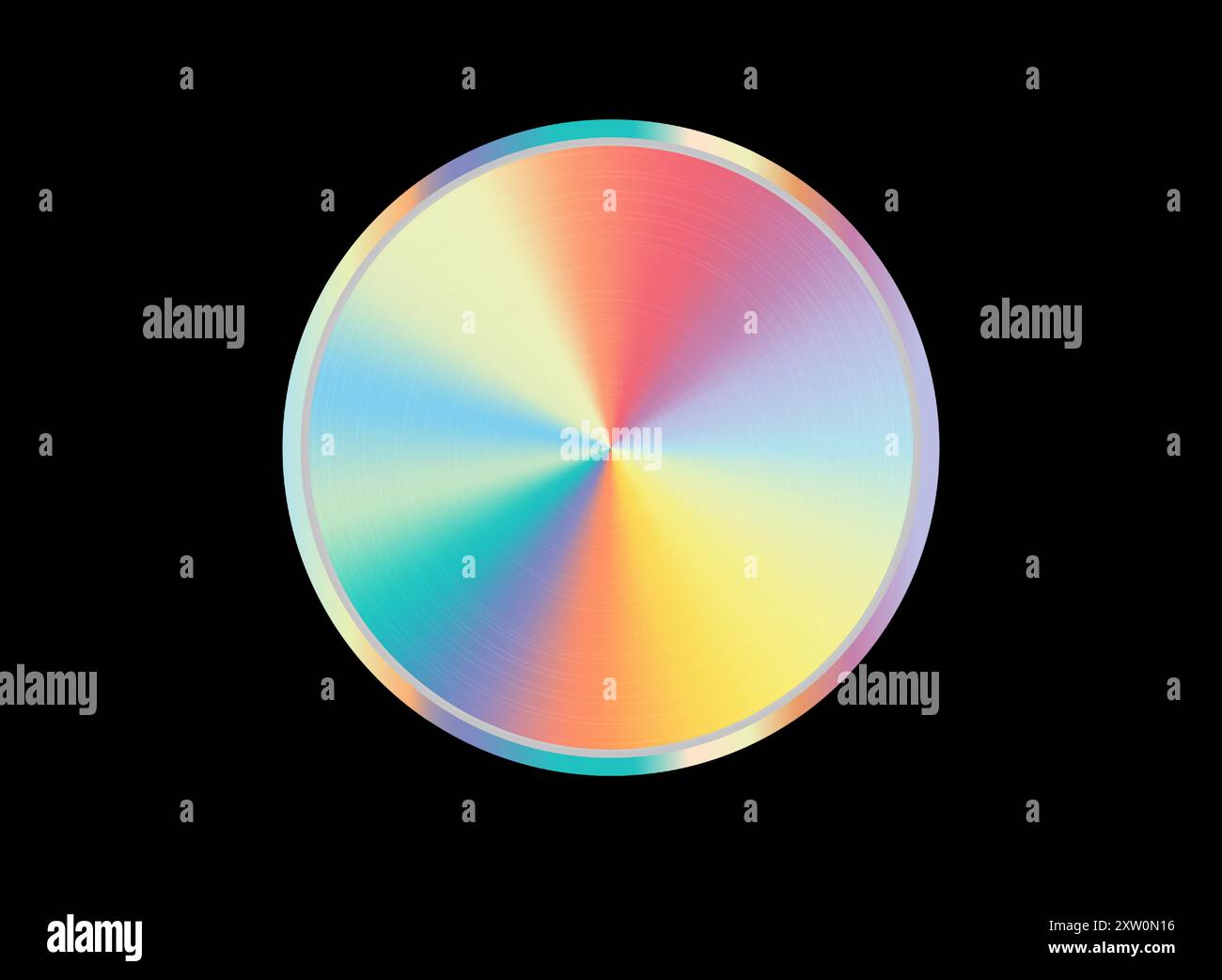 Round metal button or knob. Realistic multicolored texture.3d vector ...