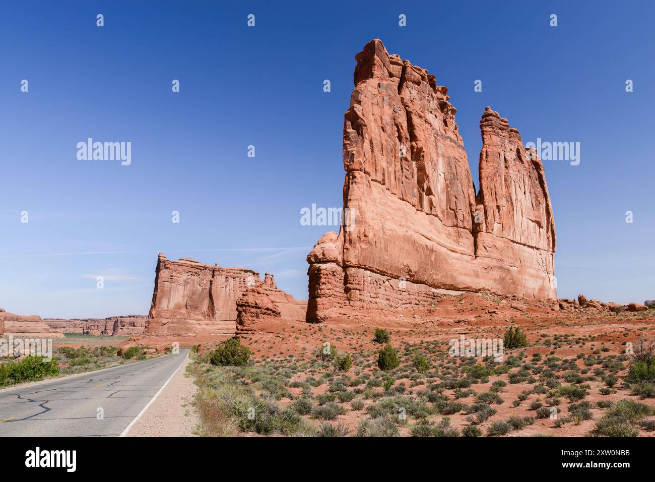 The rock formations known as the Organ (on the right) and the Tower of ...