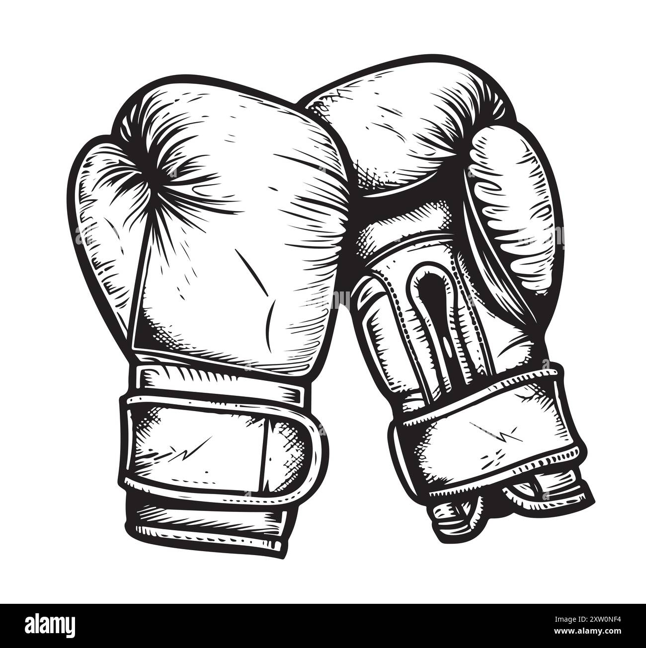 Boxing gloves sign, vector Boxing gloves, sketch boxing gloves. Boxing ...