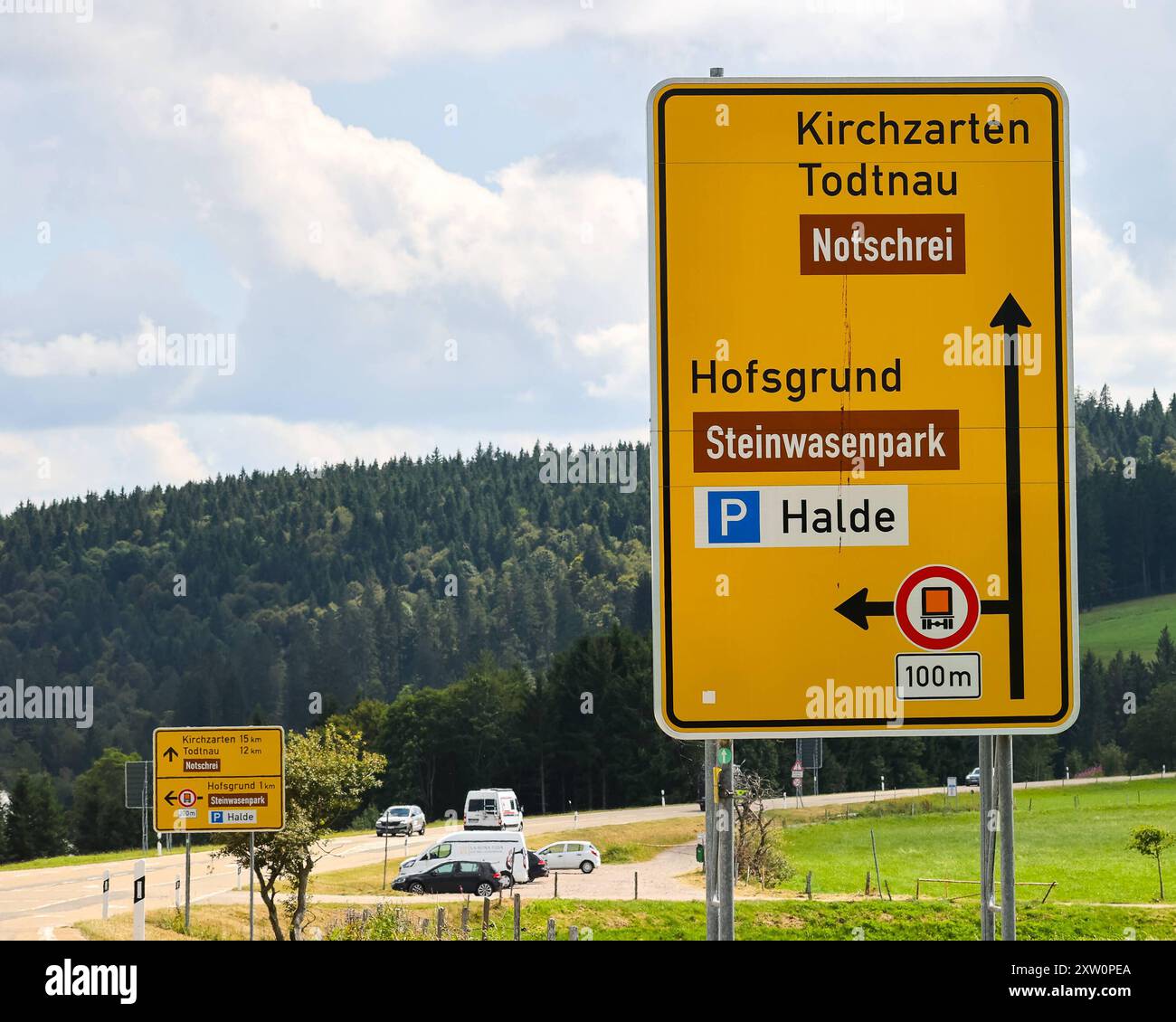 Verkehrsschild, Schwarzwald, Symbolbild, Wegweiser, Notschrei ...