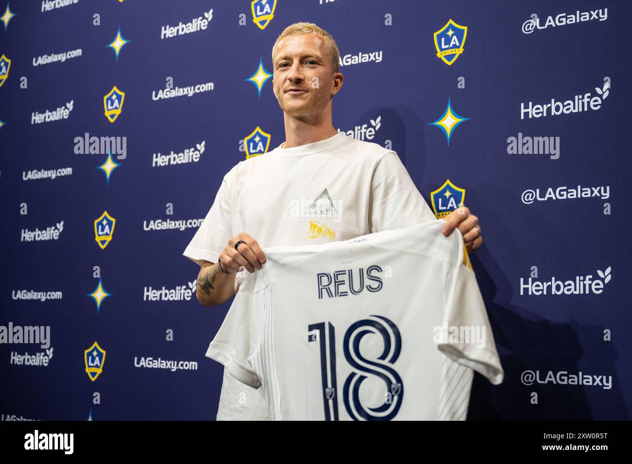 Los Angeles, USA. 16th Aug, 2024. Presentation of the German player Marco Reus in the Los ...