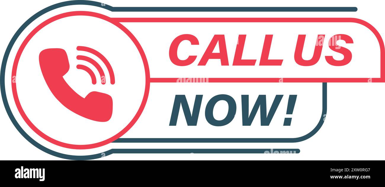 Call us button icon in flat style. Phone number place vector ...