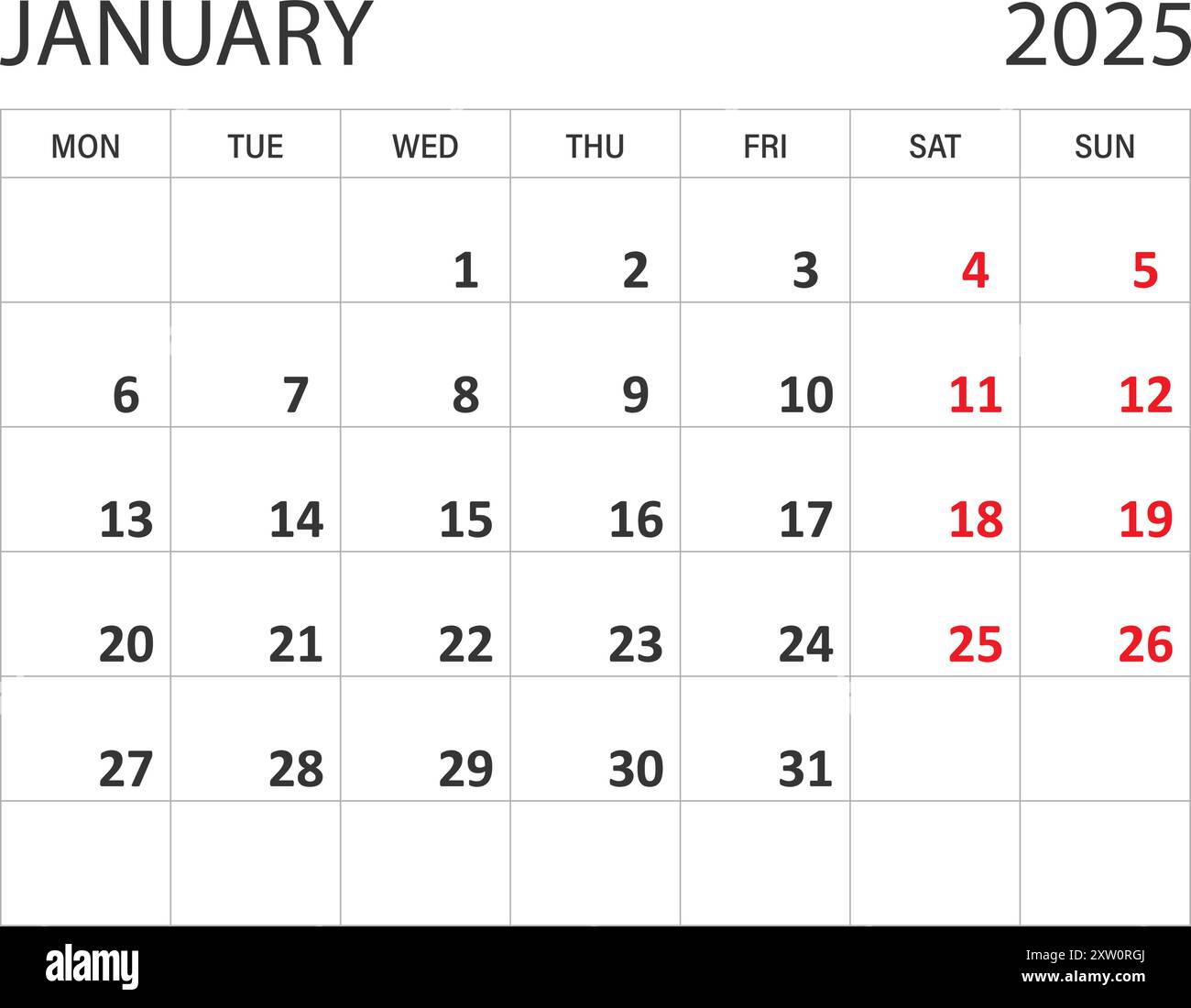 January 2025 Stock Vector Images - Alamy
