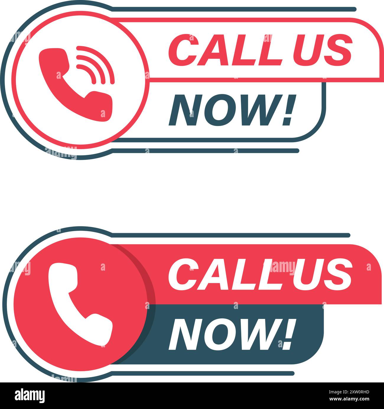 Call us button icon in flat style. Phone number place vector ...