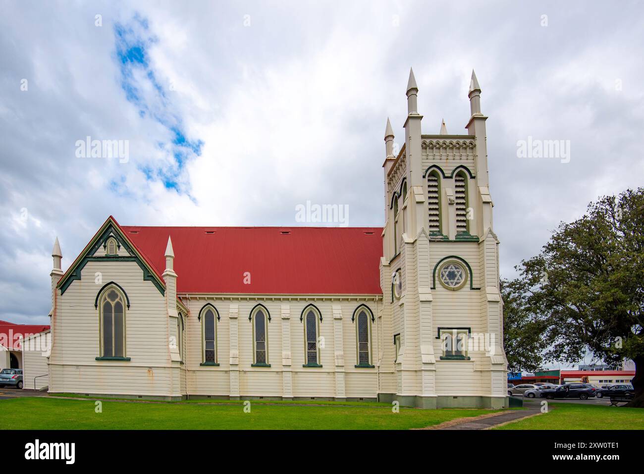 The 1898 constructed timber Gothic style church in the town of Thames ...