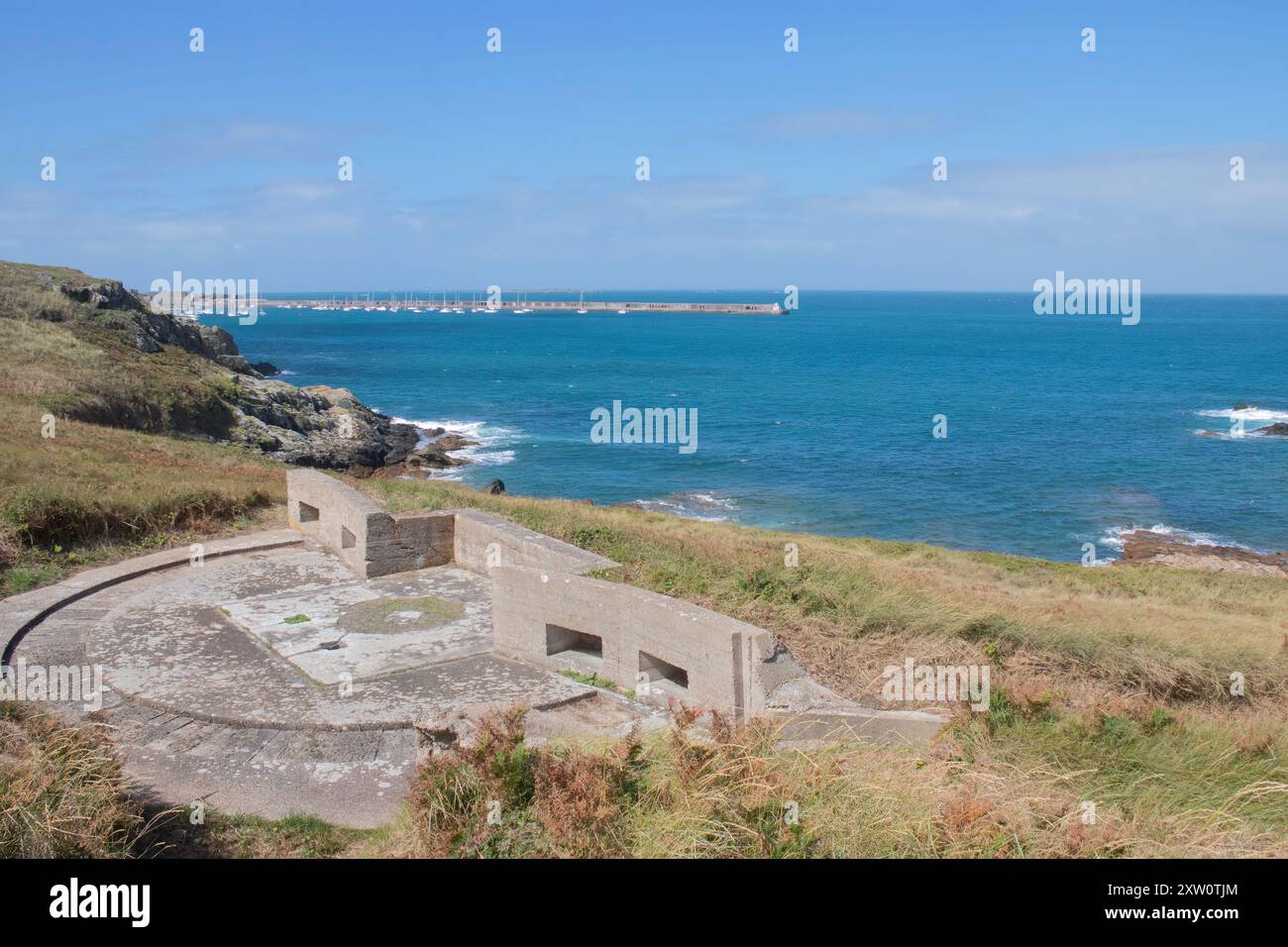 German Nazi Gun Emplacement concrete from world war 2 on Alderney ...