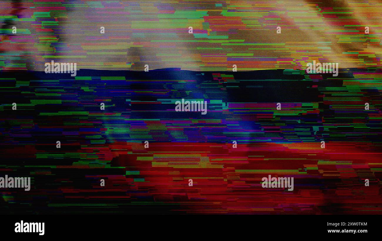 Russia digital technology flag cyber background. Russian Federation ...