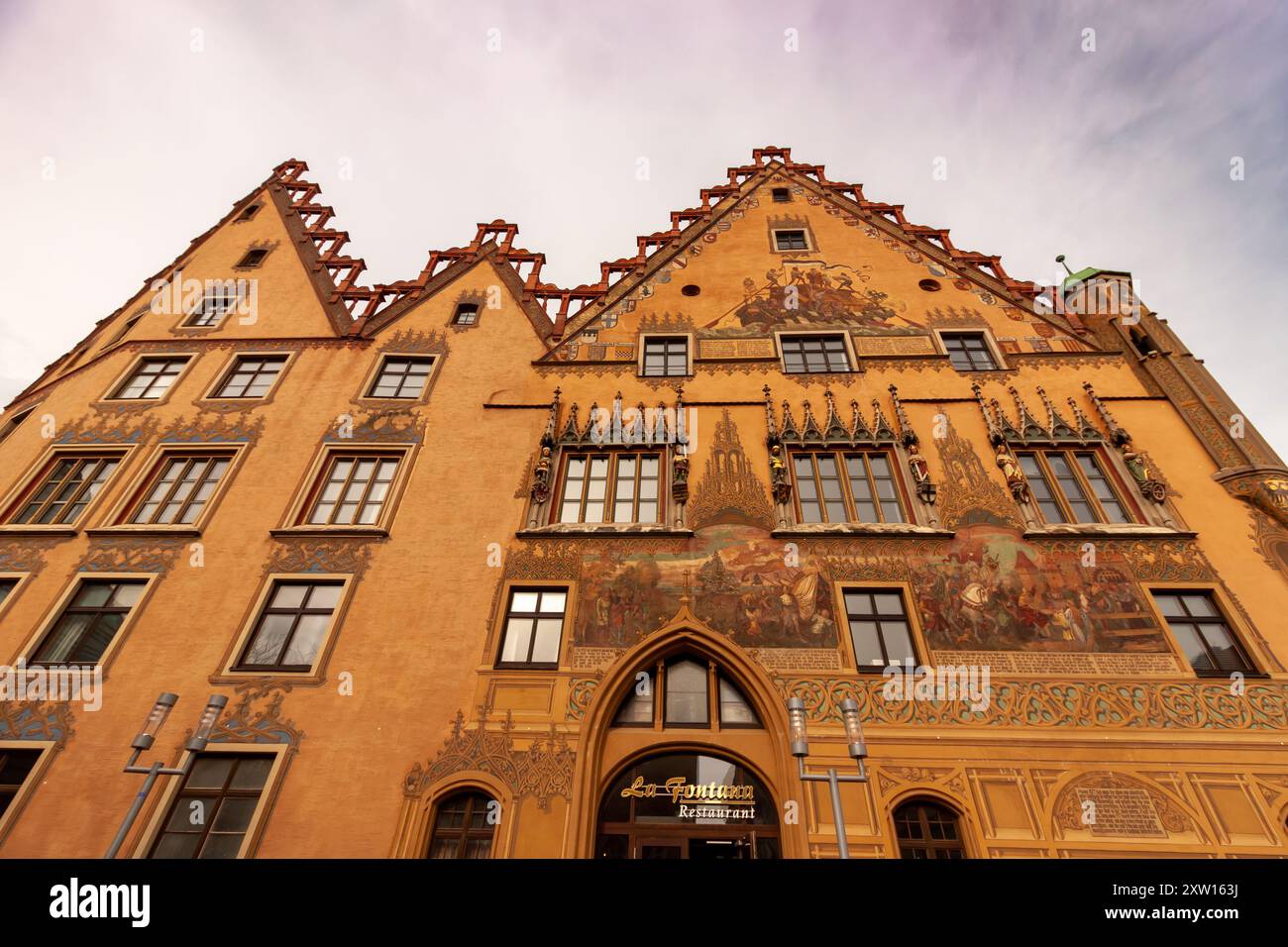 ULM, GERMANY - FEBRUARY 18, 2024: City Hall building built in the 14th ...