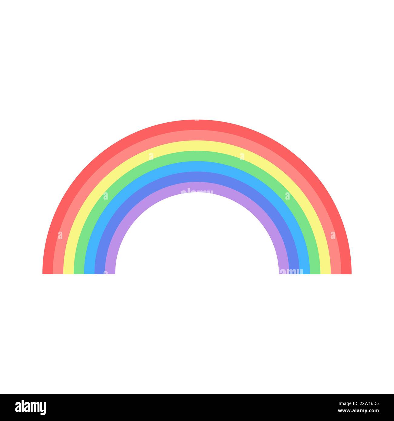 Classic rainbow on transparent background Stock Photo - Alamy