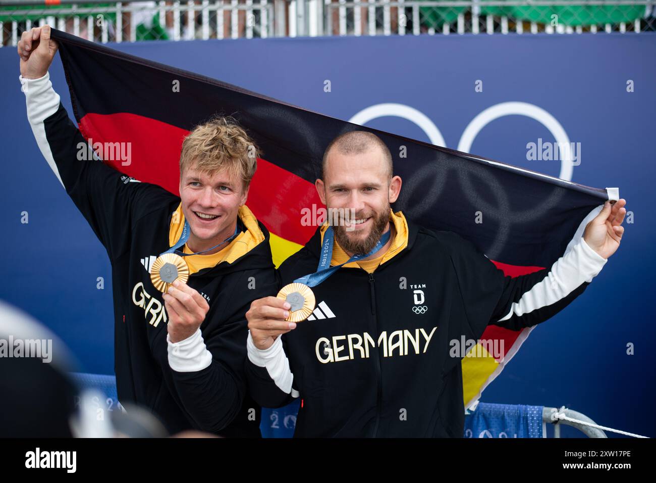 SCHOPF Jacob, LEMKE Max (Deutschland) jubeln ueber den Sieg und die ...
