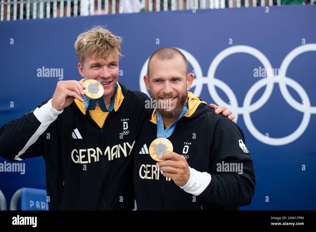 SCHOPF Jacob, LEMKE Max (Deutschland) jubeln ueber den Sieg und die ...
