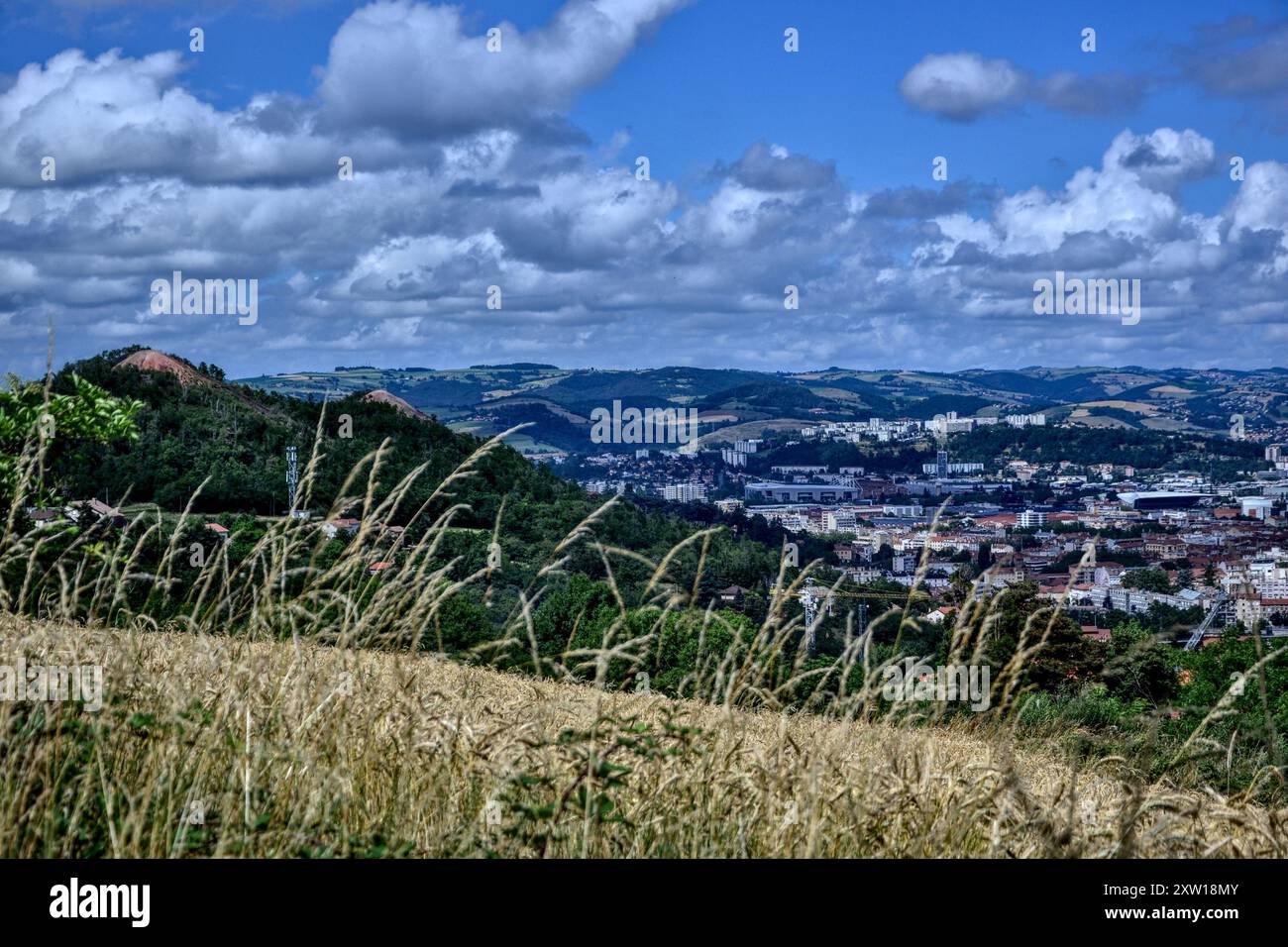 Saint-Etiene, France - July 1st 2023 : Cityscape of the french town ...