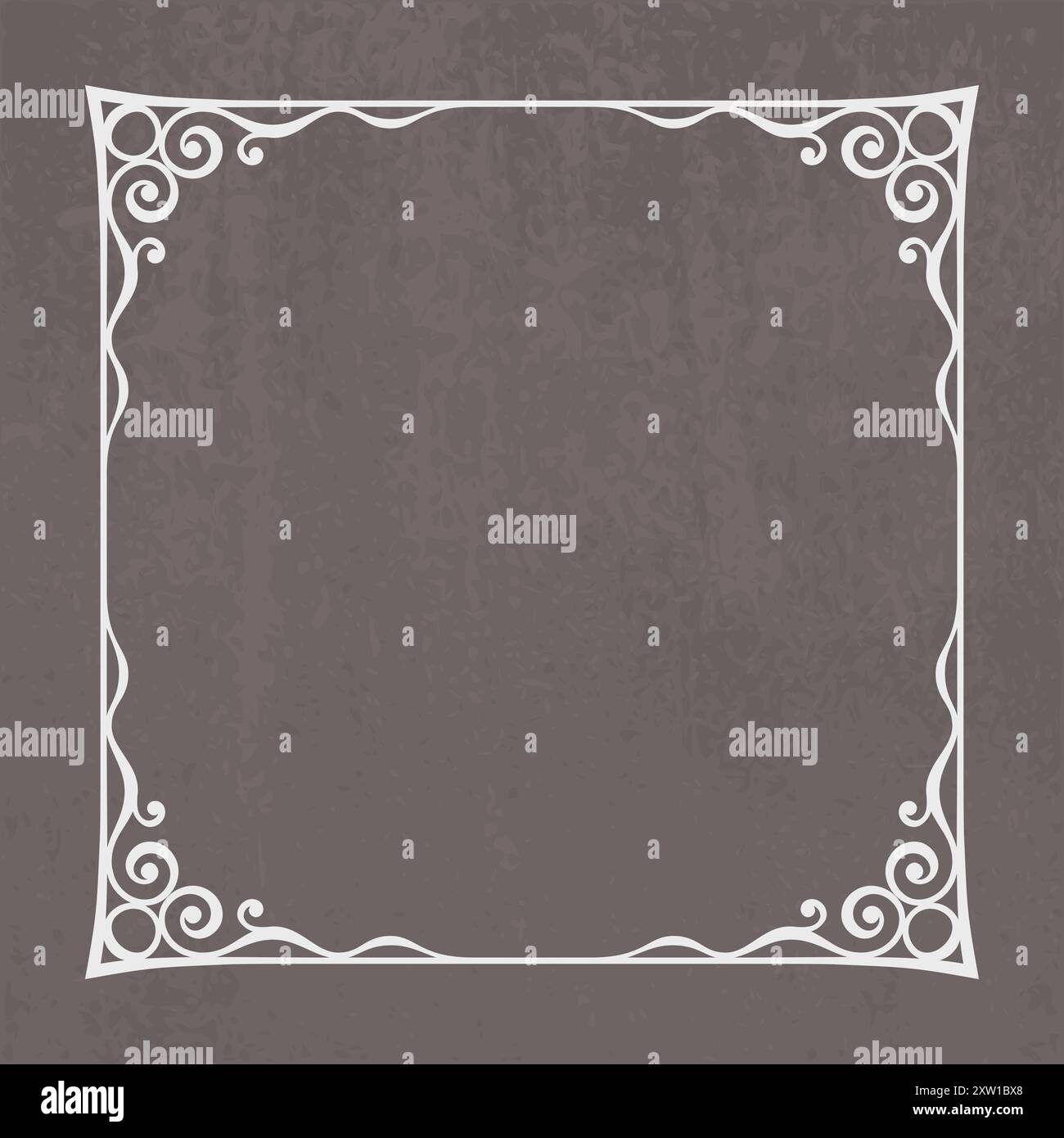 Decorative vintage frame silhouette with separated corners. You can ...