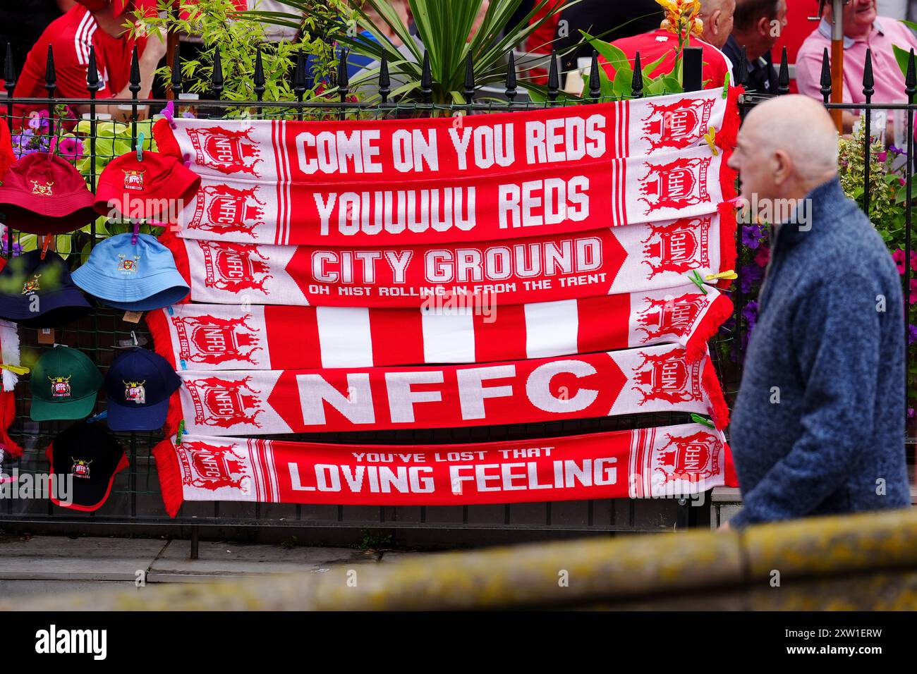 Nottingham forest scarves and merchandise for sale ahead of the premier ...