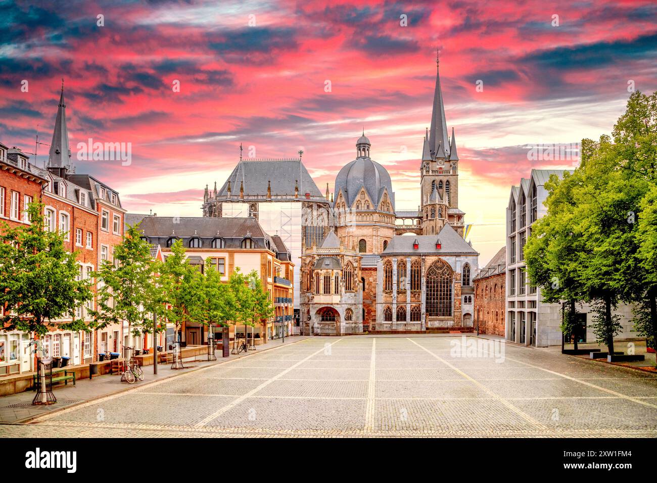 Old city of Aachen, Germany Stock Photo - Alamy